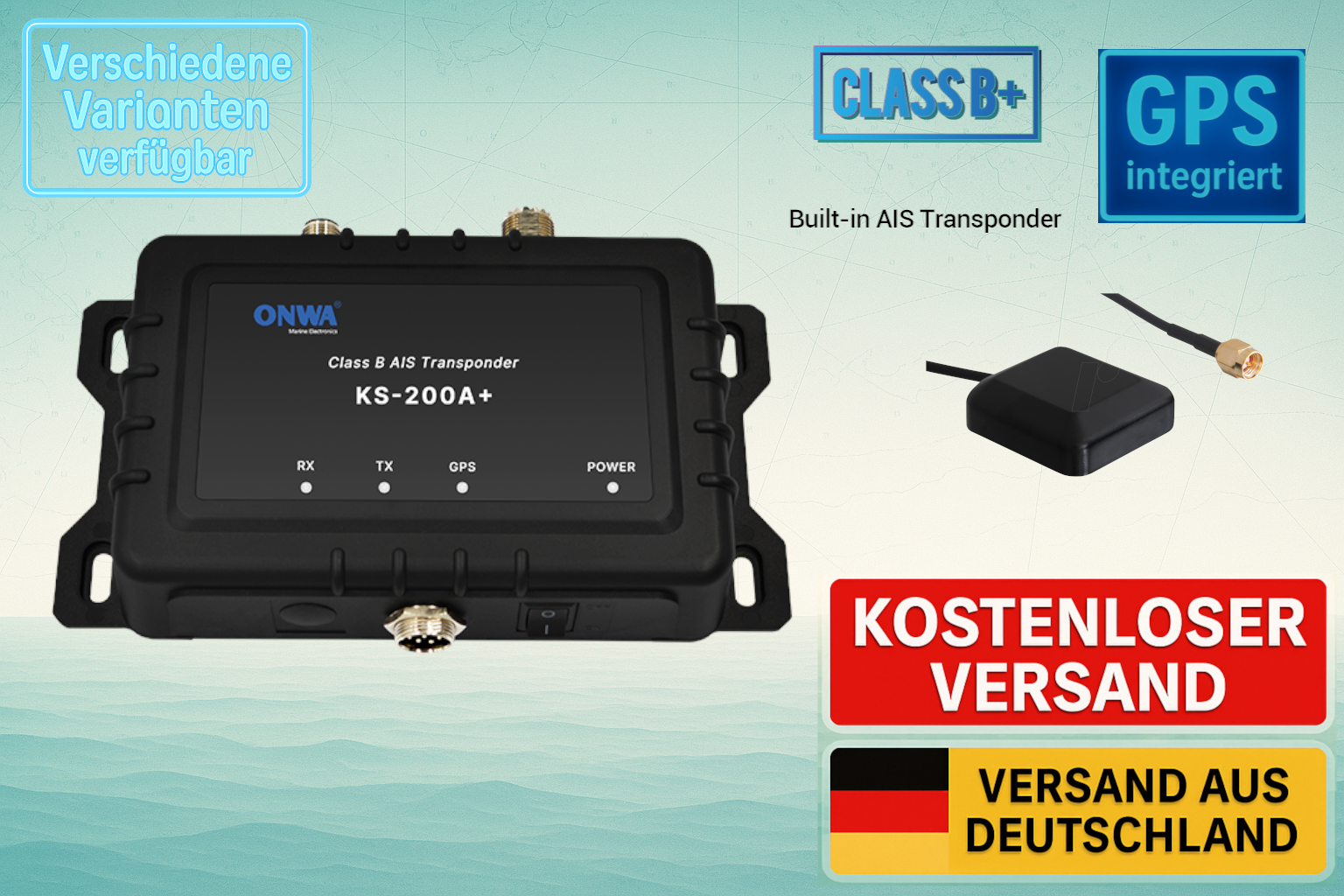 ONWA KS-200A+ SOTDMA NMEA-2000 & WIFI AIS-Transponder – AIS-Funkshop